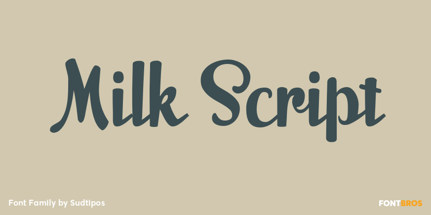 Milk Script Font Family by Sudtipos | Font Bros