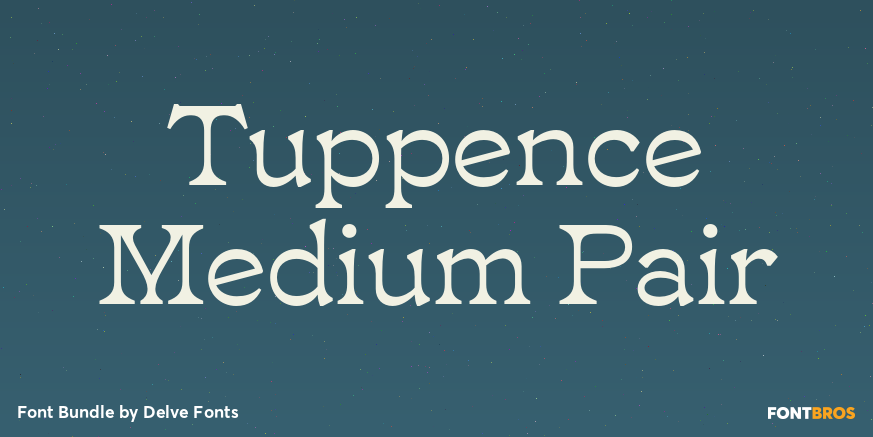 Tuppence Medium Pair Font Bundle by Delve Fonts | Font Bros