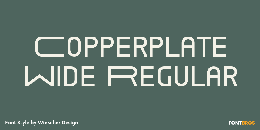 Copperplate Wide Regular Font Style by Wiescher Design | Font Bros