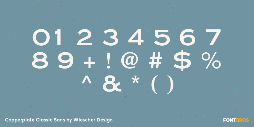 Copperplate Classic Sans Font Style by Wiescher Design | Font Bros