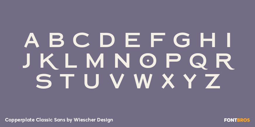 Copperplate Classic Sans Font Style by Wiescher Design | Font Bros