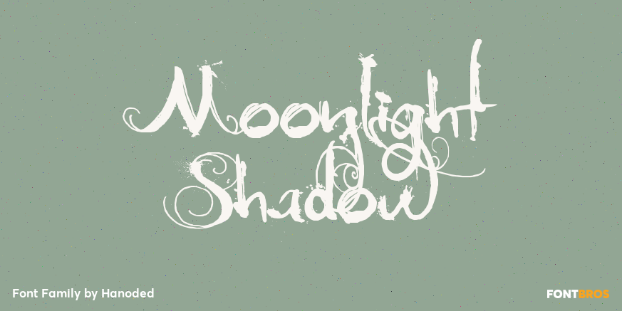 Moonlight Shadow Font Family by Hanoded | Font Bros