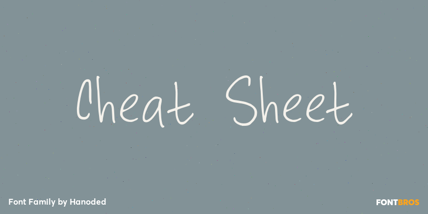 Cheat Sheet Font Family by Hanoded | Font Bros