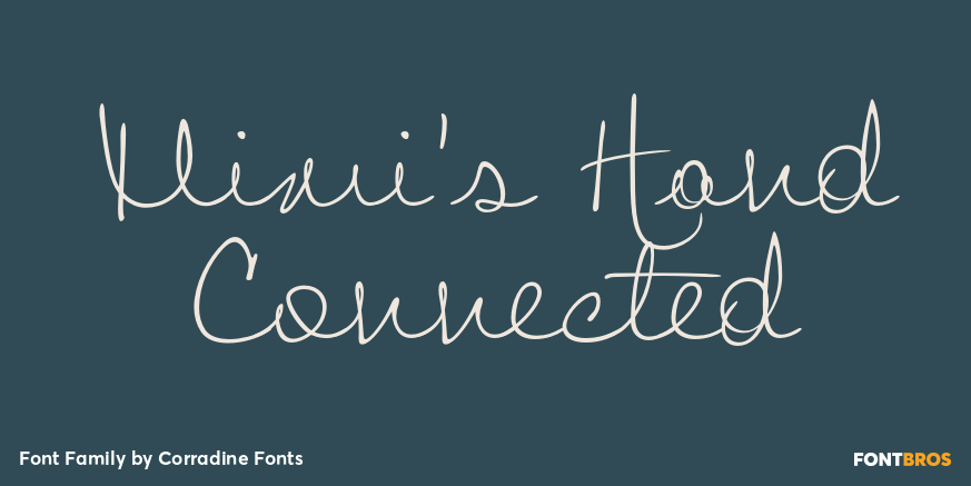 Mimi's Hand Connected Font Family by Corradine Fonts | Font Bros