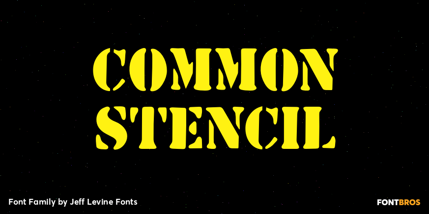Common Stencil Font Family by Jeff Levine Fonts | Font Bros