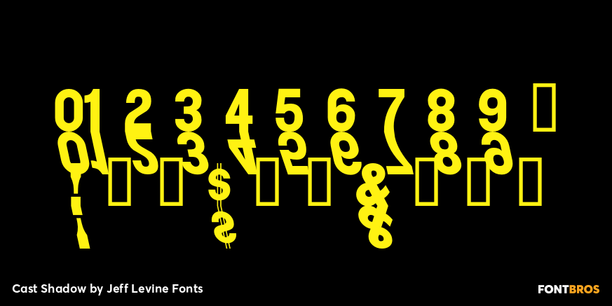 Cast Shadow Font Family by Jeff Levine Fonts | Font Bros