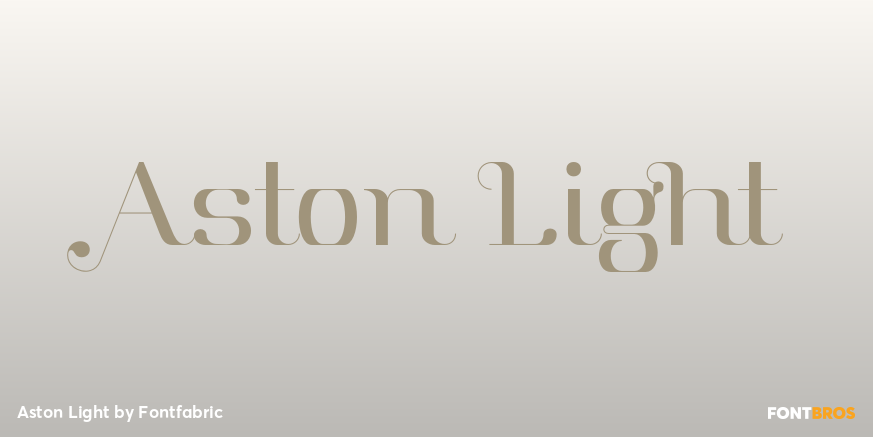 Aston Light Font Style by Fontfabric | Font Bros