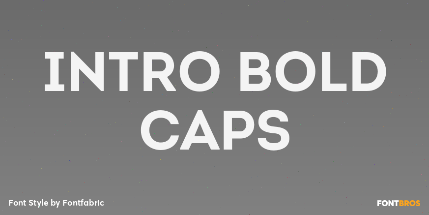 Intro Bold Caps Font Style by Fontfabric | Font Bros