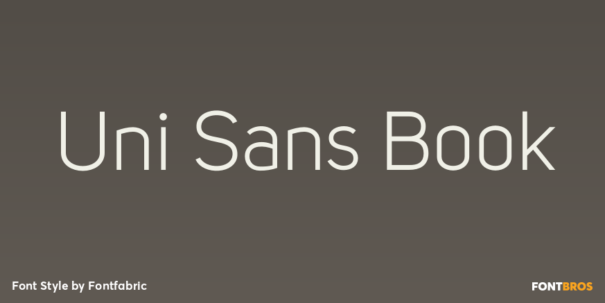 Uni Sans Book Font Style by Fontfabric | Font Bros