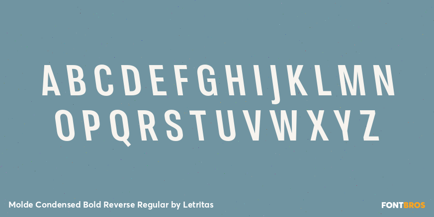 Molde Condensed-Bold Reverse Regular Font Style by Letritas | Font Bros