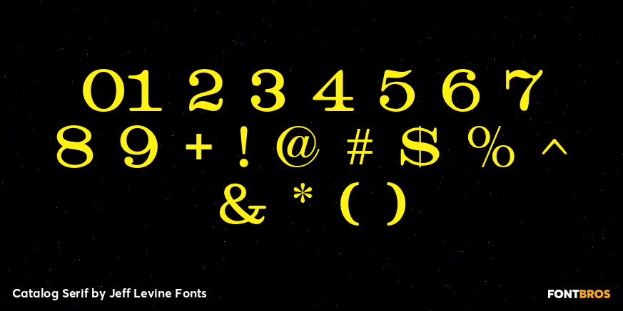 Catalog Serif Font Family by Jeff Levine Fonts | Font Bros