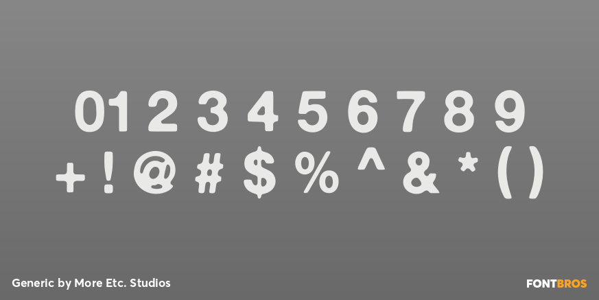 Generic Font Family by More Etc. Studios | Font Bros