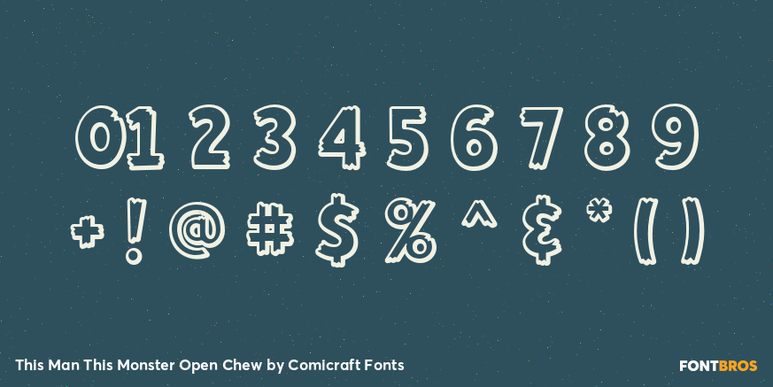 This Man This Monster Open Chew Font Style by Comicraft Fonts | Font Bros