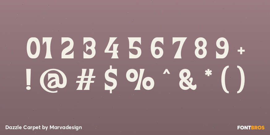 Dazzle Carpet Font Family by Marvadesign | Font Bros