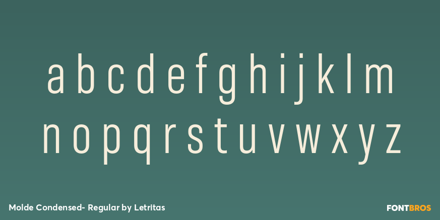 Molde Condensed- Regular Font Style by Letritas | Font Bros