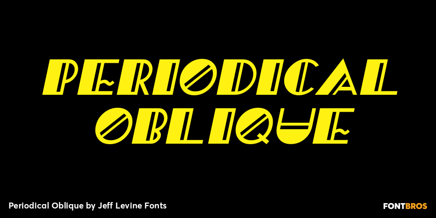 Periodical Oblique Font Style by Jeff Levine Fonts | Font Bros