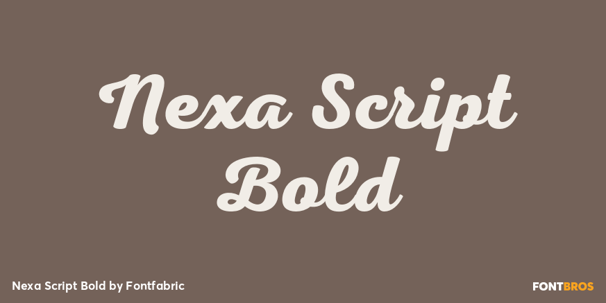 Nexa Script Bold Font Style by Fontfabric | Font Bros