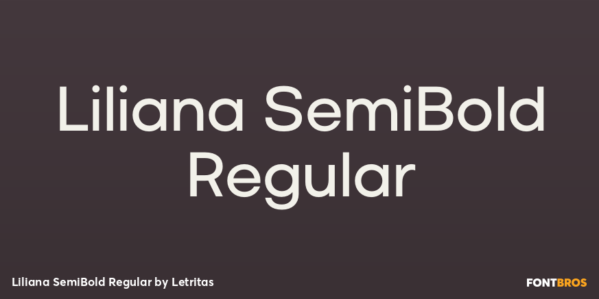 Liliana SemiBold Regular Font Style by Letritas | Font Bros