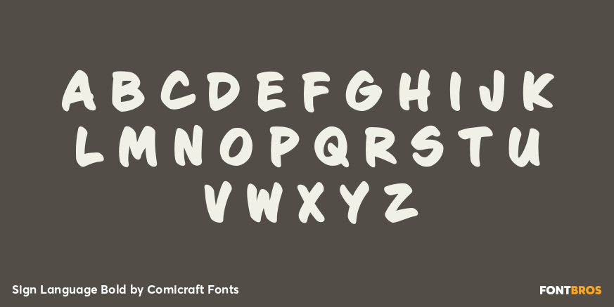 Sign Language Bold Font Style by Comicraft Fonts | Font Bros
