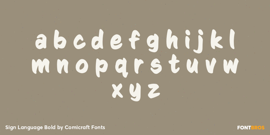 Sign Language Bold Font Style by Comicraft Fonts | Font Bros