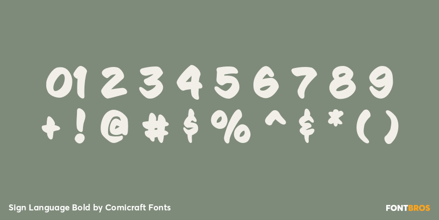Sign Language Bold Font Style by Comicraft Fonts | Font Bros
