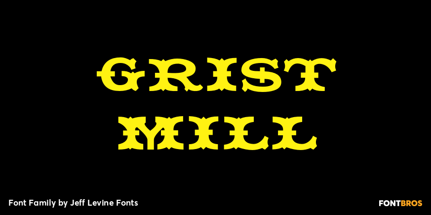 Grist Mill Font Family by Jeff Levine Fonts | Font Bros