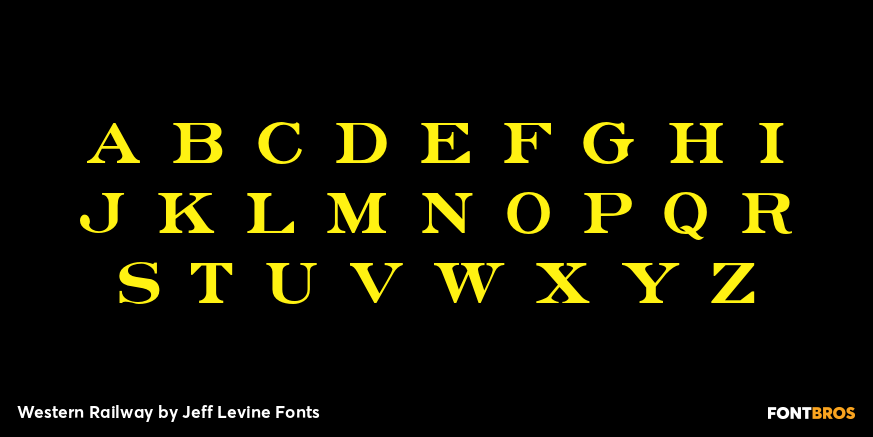 Western Railway Font Family by Jeff Levine Fonts | Font Bros