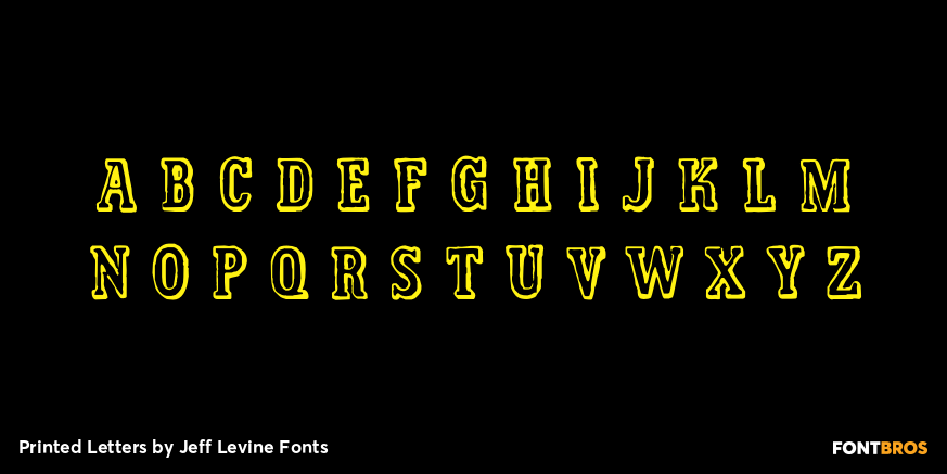 Printed Letters Font Family by Jeff Levine Fonts | Font Bros