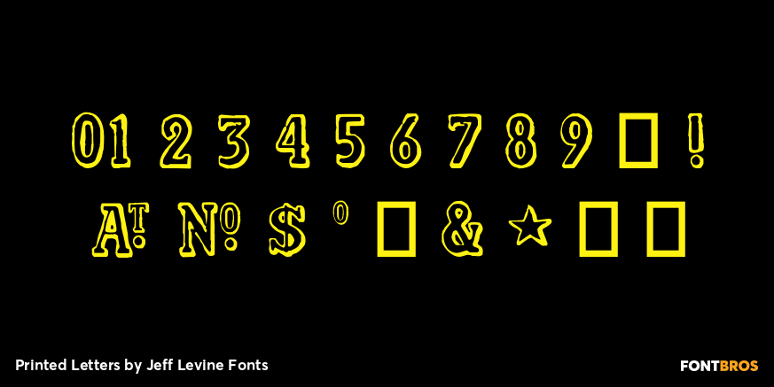 Printed Letters Font Family by Jeff Levine Fonts | Font Bros