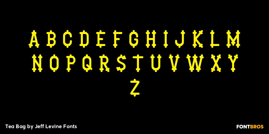 Tea Bag Font Family by Jeff Levine Fonts | Font Bros