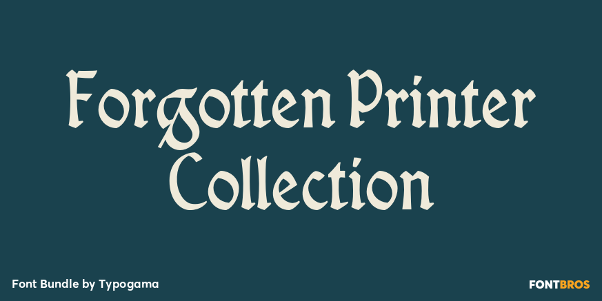 Forgotten Printer Collection Font Bundle by Typogama | Font Bros