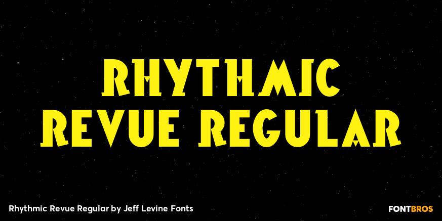 Rhythmic Revue Regular Font Style by Jeff Levine Fonts | Font Bros