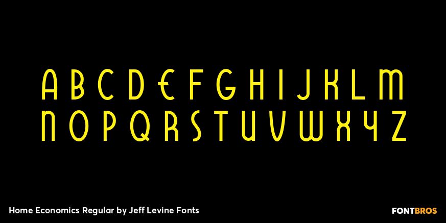 Home Economics Regular Font Style by Jeff Levine Fonts | Font Bros
