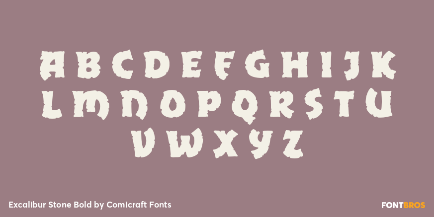 Excalibur Stone Bold Font Style by Comicraft Fonts | Font Bros