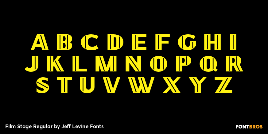 Film Stage Regular Font Style by Jeff Levine Fonts | Font Bros