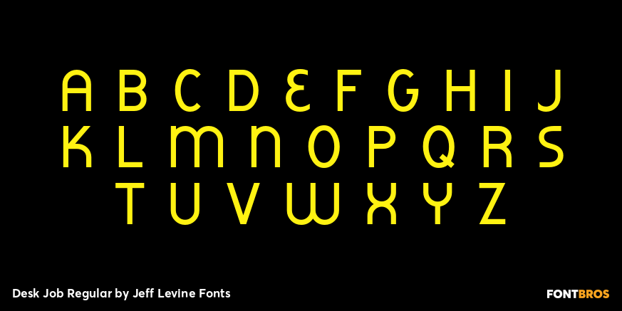 Desk Job Regular Font Style by Jeff Levine Fonts | Font Bros