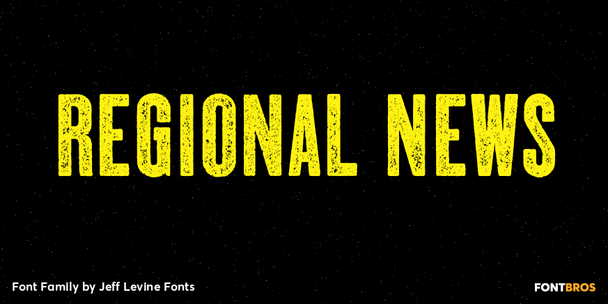Regional News Font Family by Jeff Levine Fonts | Font Bros