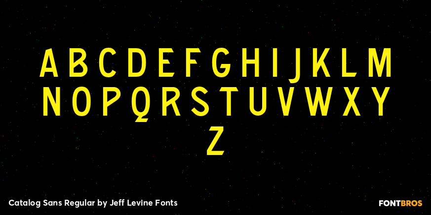 Catalog Sans Regular Font Style by Jeff Levine Fonts | Font Bros