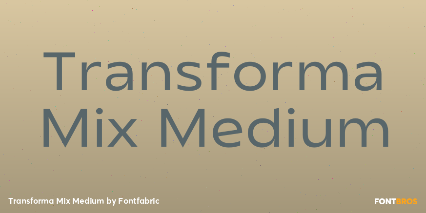 Transforma Mix Medium Font Style by Fontfabric | Font Bros