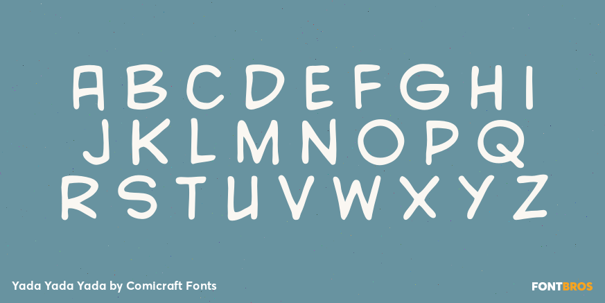 Yada Yada Yada Font Family by Comicraft Fonts | Font Bros