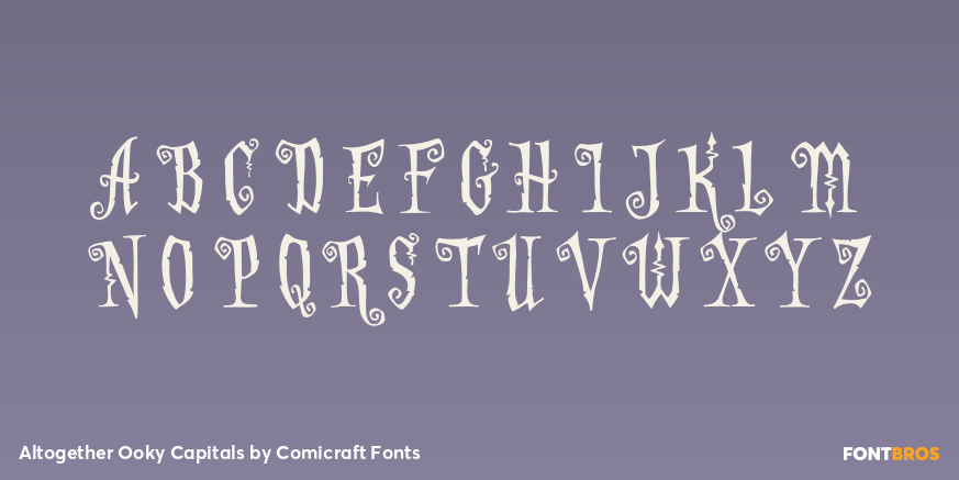 Altogether Ooky Capitals Font Style by Comicraft Fonts | Font Bros