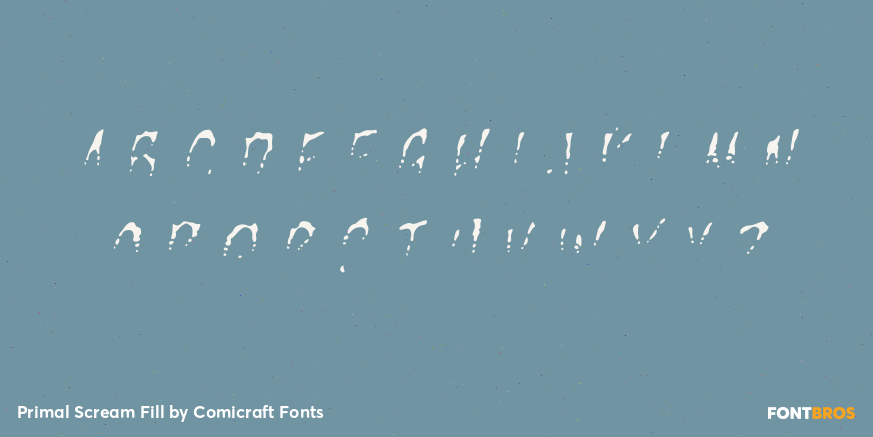 Primal Scream Fill Font Style by Comicraft Fonts | Font Bros