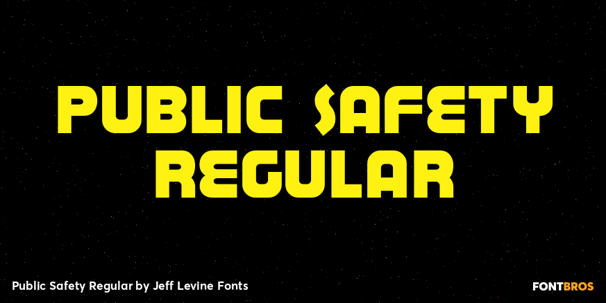Public Safety Regular Font Style by Jeff Levine Fonts | Font Bros
