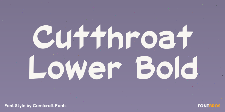 Cutthroat Lower Bold Font Style by Comicraft Fonts | Font Bros