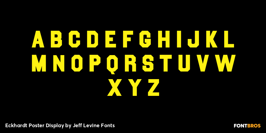 Eckhardt Poster Display | Font Family by Jeff Levine Fonts