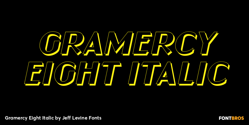 Gramercy Eight Italic Font Style by Jeff Levine Fonts | Font Bros